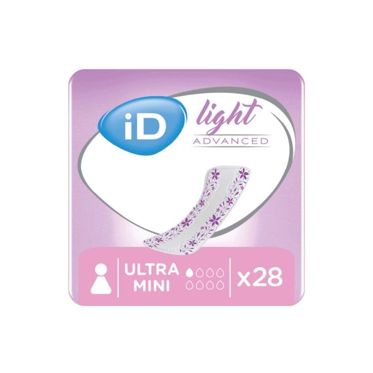 Ontex - Protection urinaire femme iD light Ultra Mini - Sachet de 28 P ...
